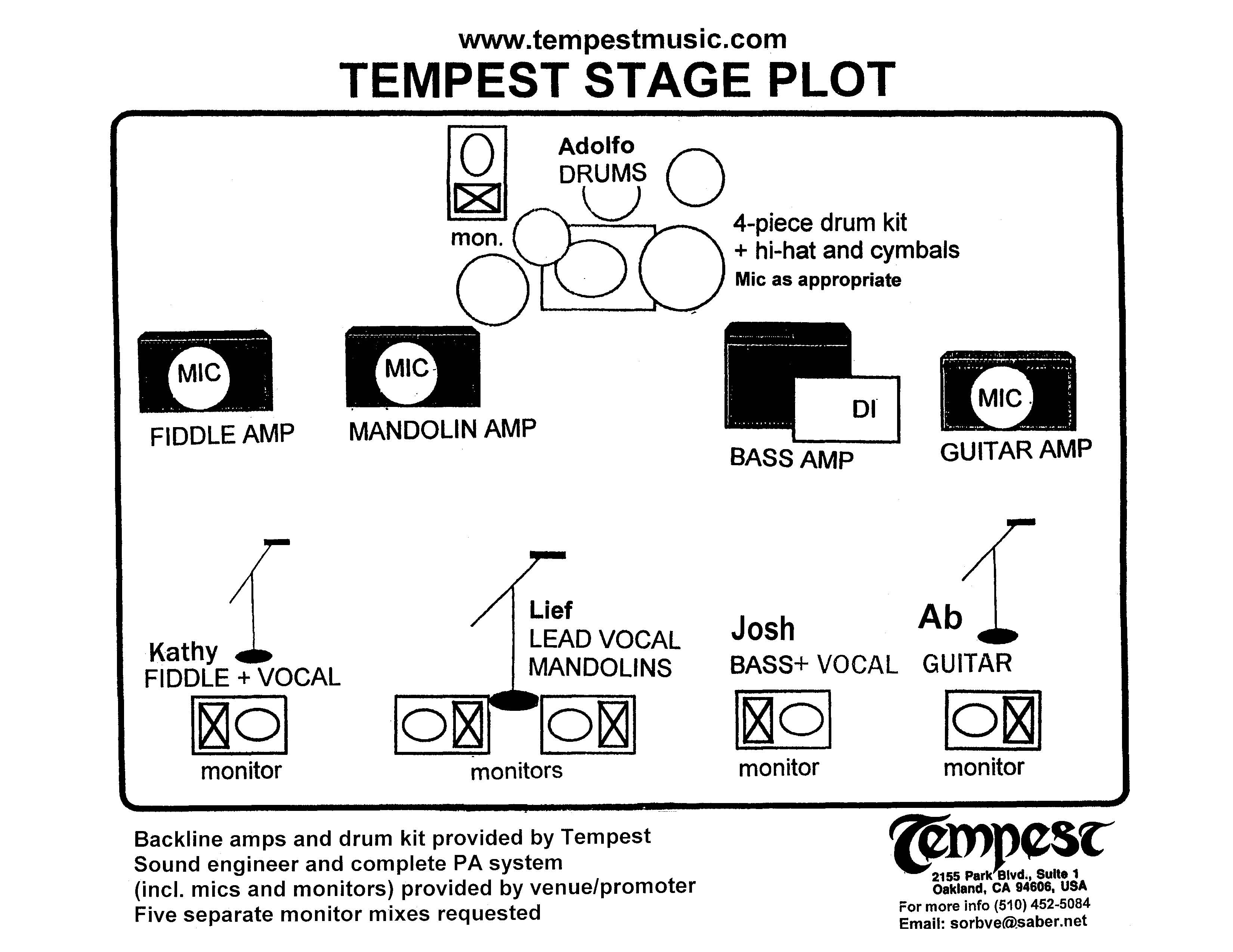 Tempest - Booking Information